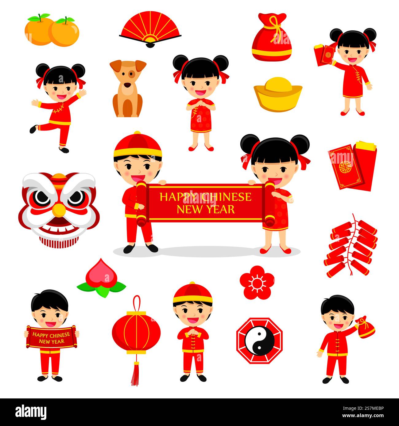 China fire dragon lunar new year Stock Vector Images - Alamy