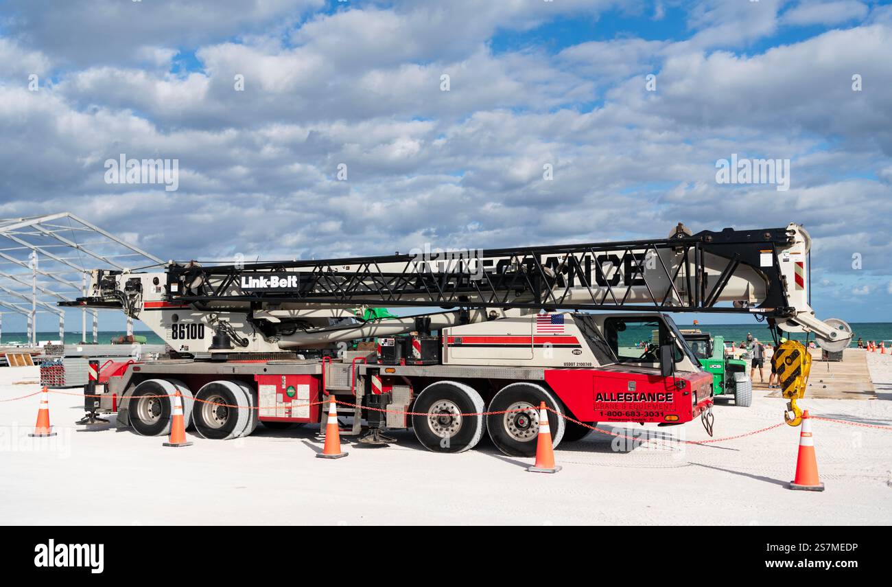 Miami, Florida, USA - November 16, 2024: Heavy machinery equipment ...