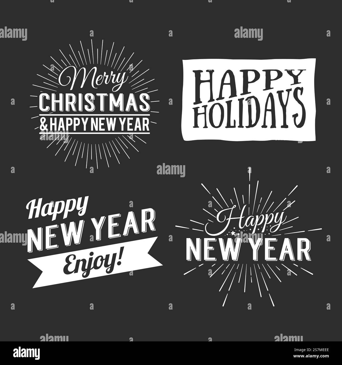 Greeting merry christmas on Black and White Stock Photos & Images - Alamy