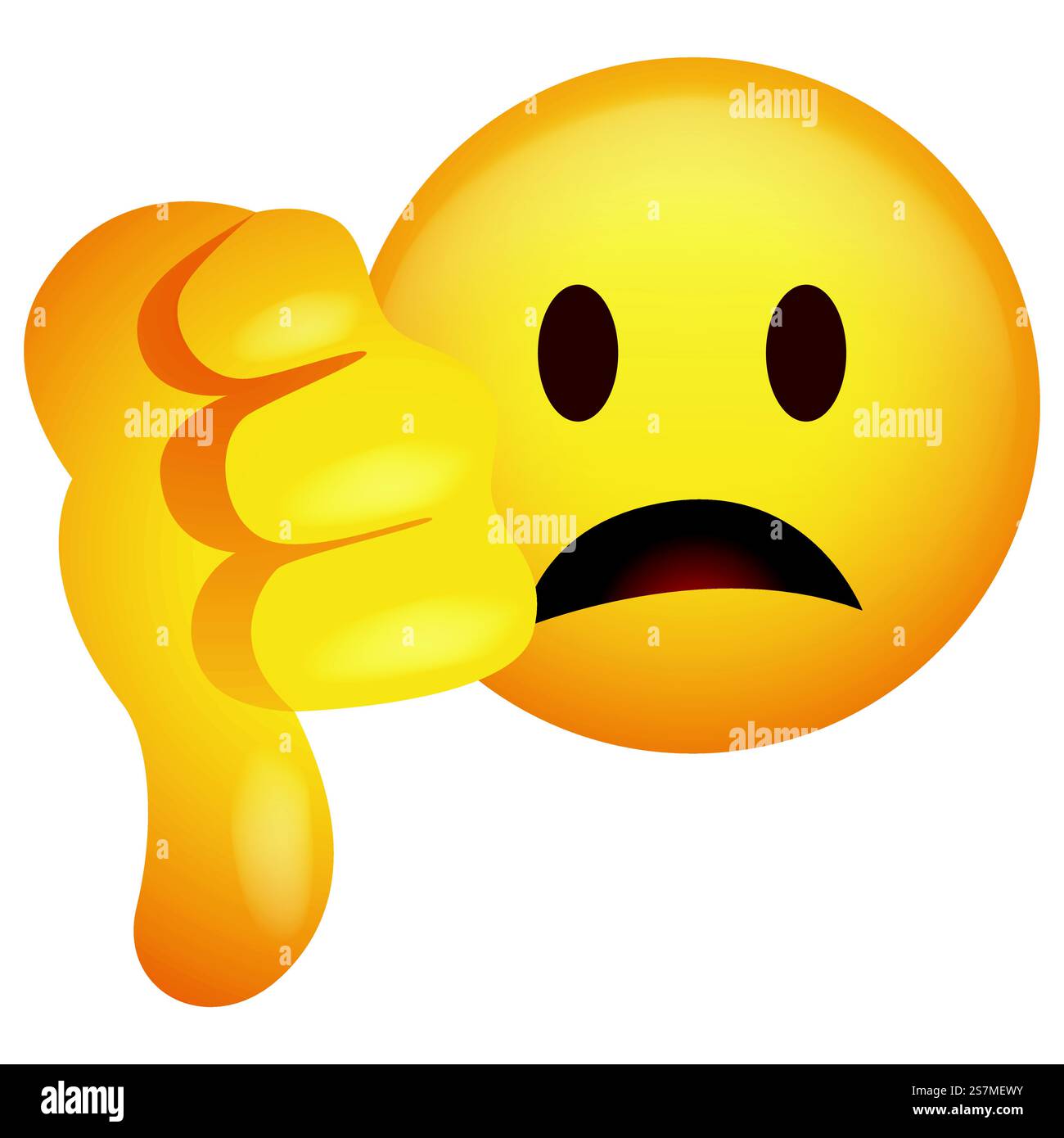 Vector illustration of emoticon doing thumb down Stock Vector Image & Art - Alamy