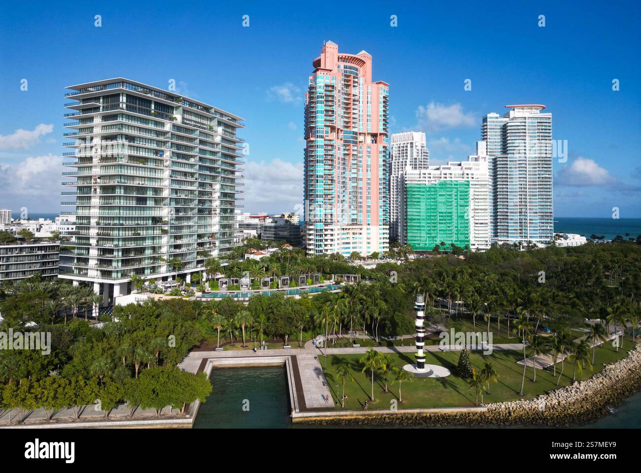 Florida skyscraper. Skyscraper architecture of Miami. Luxurious ...