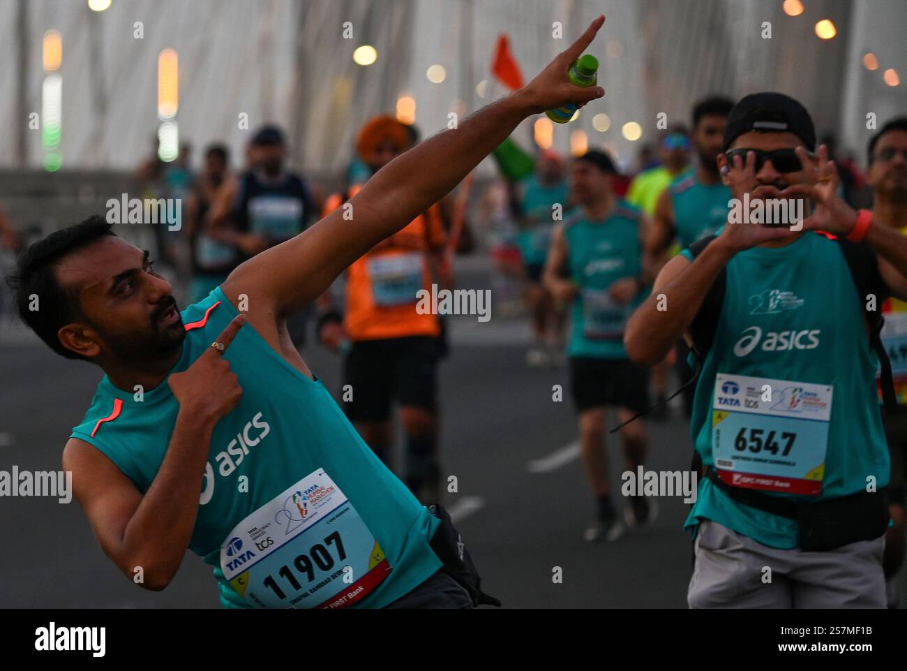 MUMBAI, INDIA - JANUARY 19: Runners participating in the 2025 Tata ...