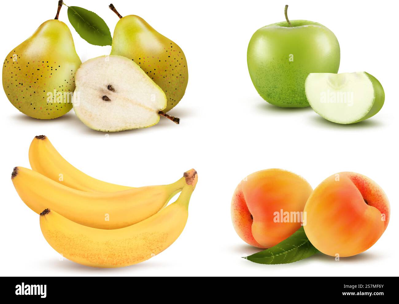 Big group of different fruit. Vector Stock Vector Image & Art - Alamy