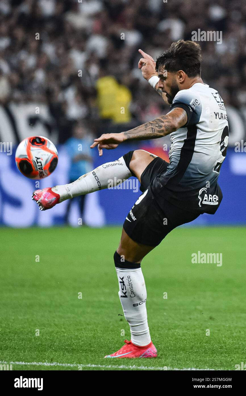 Sao Paulo, Brazil. 19th Jan, 2025. Yuri Alberto, Corinthians player ...