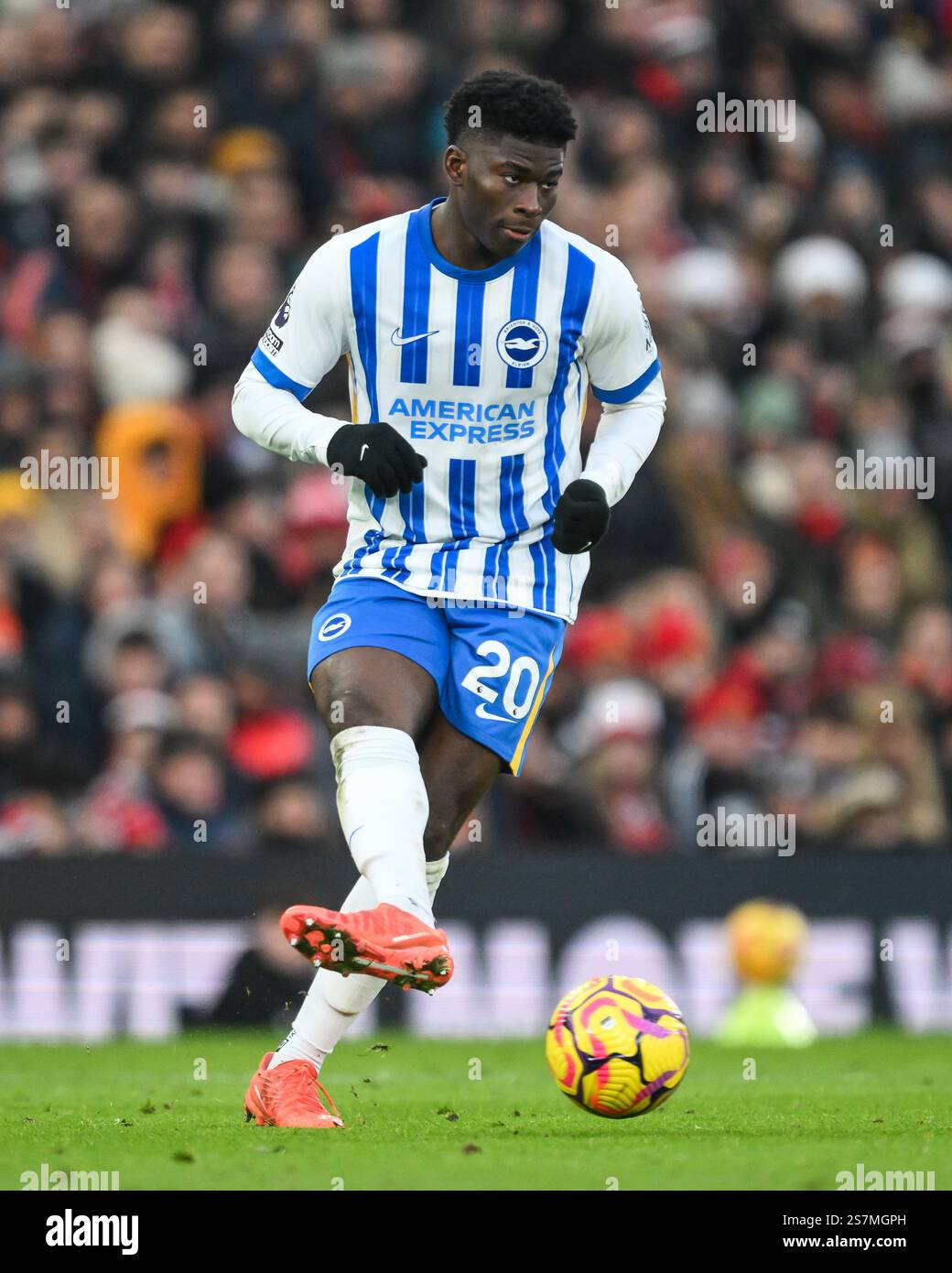 Carlos Baleba of Brighton & Hove Albion passes the ball during the ...