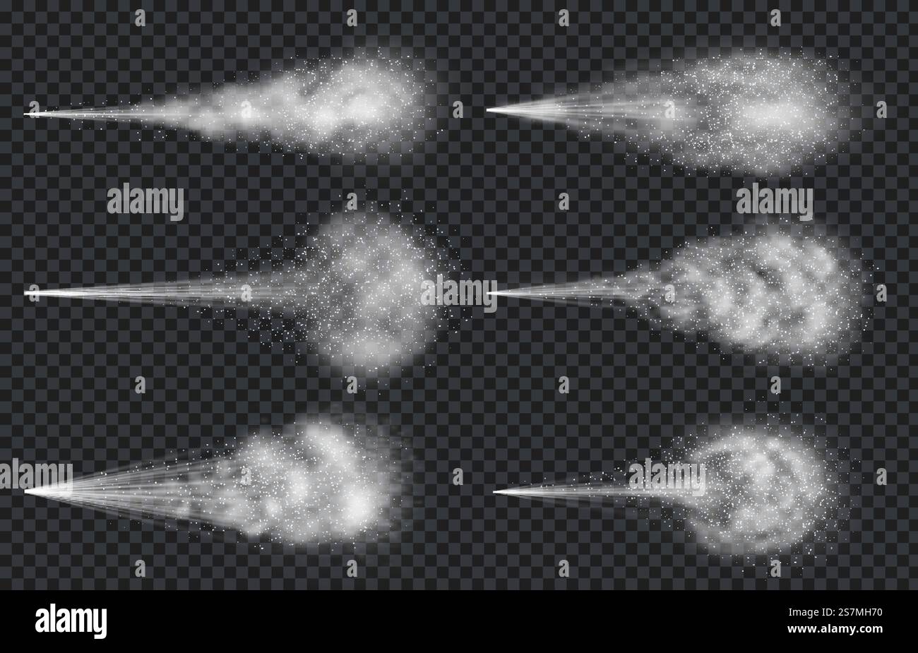 Air water spray. Realistic mist steam and cloud of atomizer. Aerosol ...