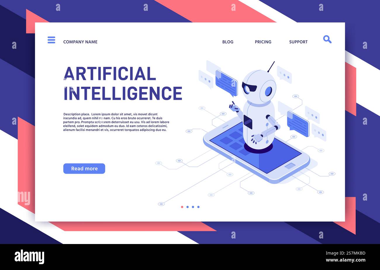 Mobile chatbot. Artificial intelligence chat assistant bot in ...