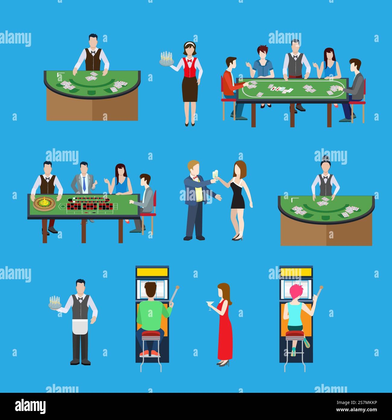 Poker tables Stock Vector Images - Alamy
