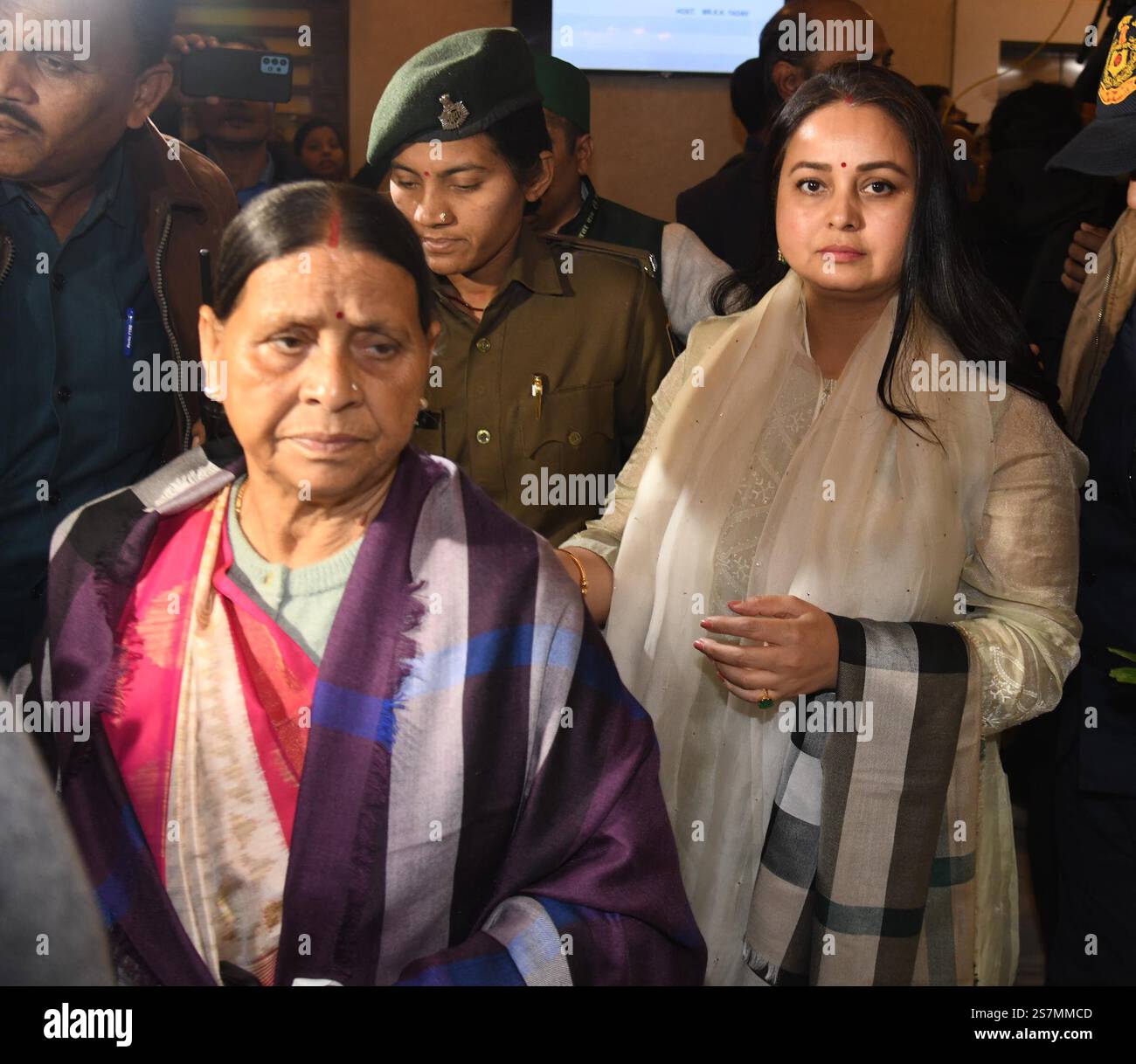 Patna, India. 19th Jan, 2025. PATNA, INDIA - JANUARY 18: Former Bihar ...