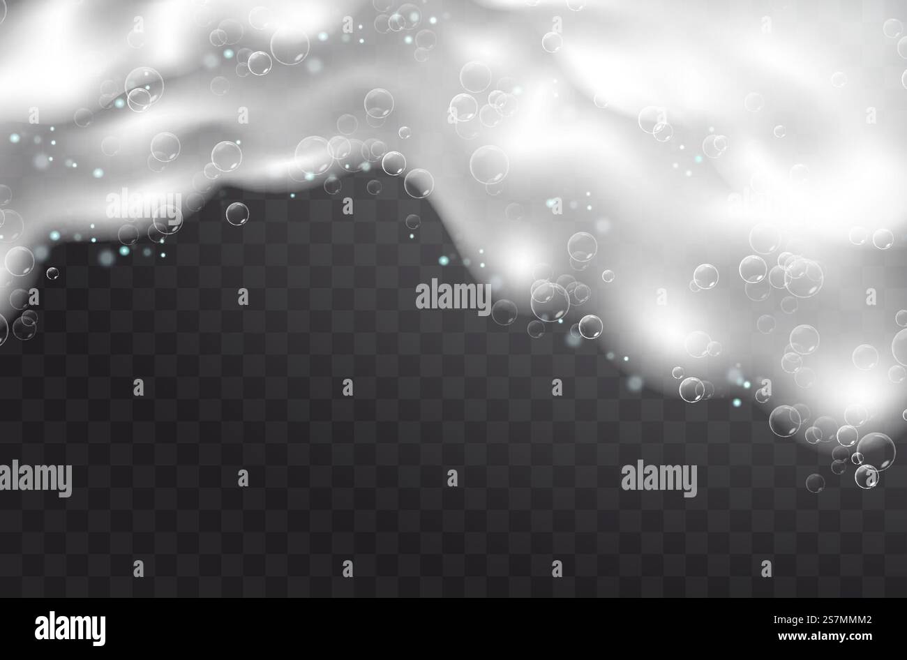 Realistic background with Soap foam. Bath laundry white bubbles ...