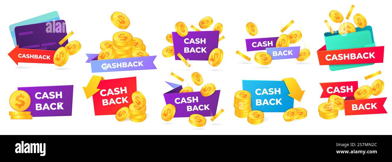 Cashback badges money return label hi-res stock photography and images ...
