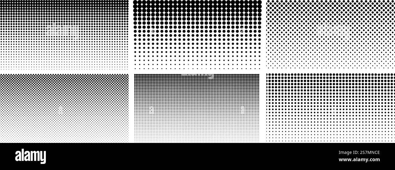 Halftone gradient. Dotted gradient, smooth dots spraying and halftones ...