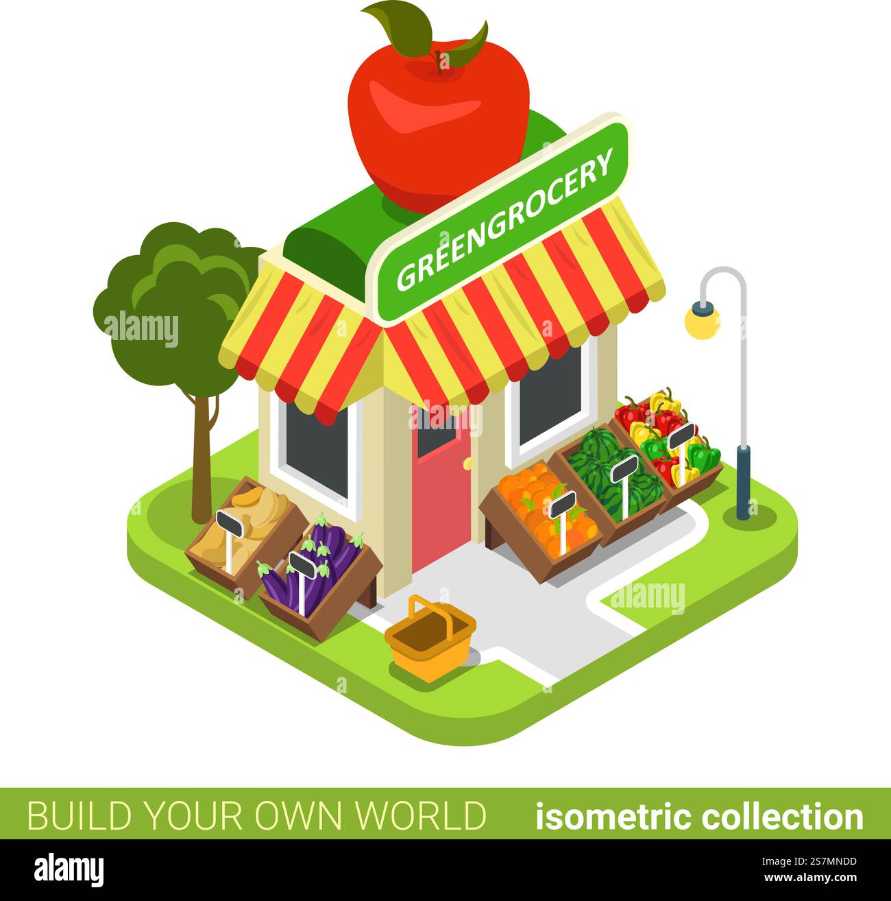 Greengrocery grocery vegan vegetable fruit building realty real estate ...