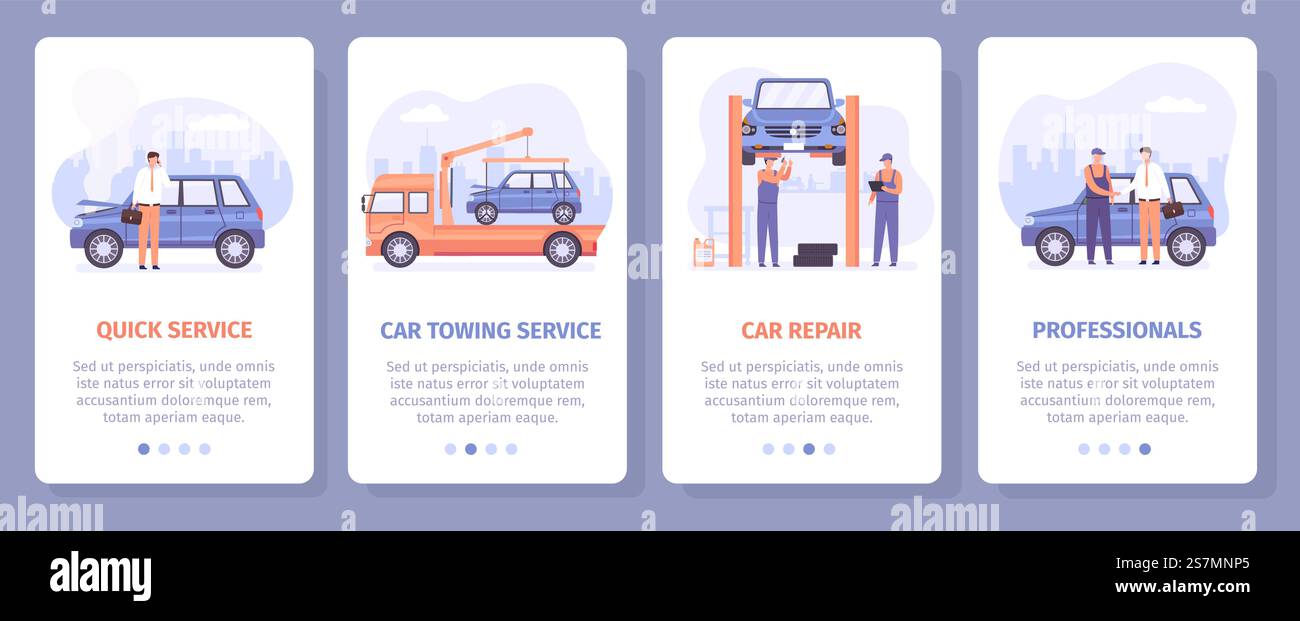 Auto repair service. Car towing and mechanical maintenance center ...