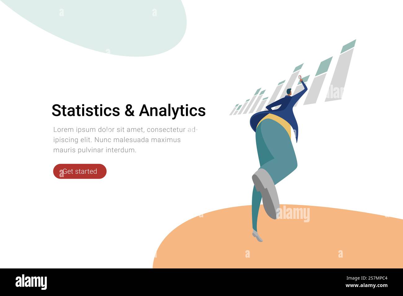 Business people looking financial charts Stock Vector Images - Alamy