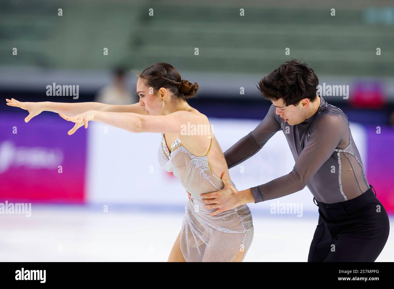 Turin, Italy. 17th Jan, 2025. Giulia Isabella Paolino & Andrea Tuba (ITA) Figure Skating : Ice ...