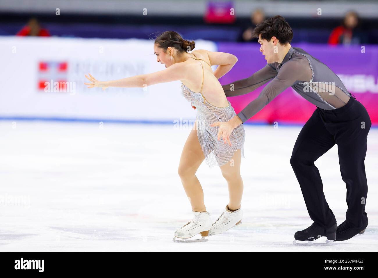 Turin, Italy. 17th Jan, 2025. Giulia Isabella Paolino & Andrea Tuba (ITA) Figure Skating : Ice ...