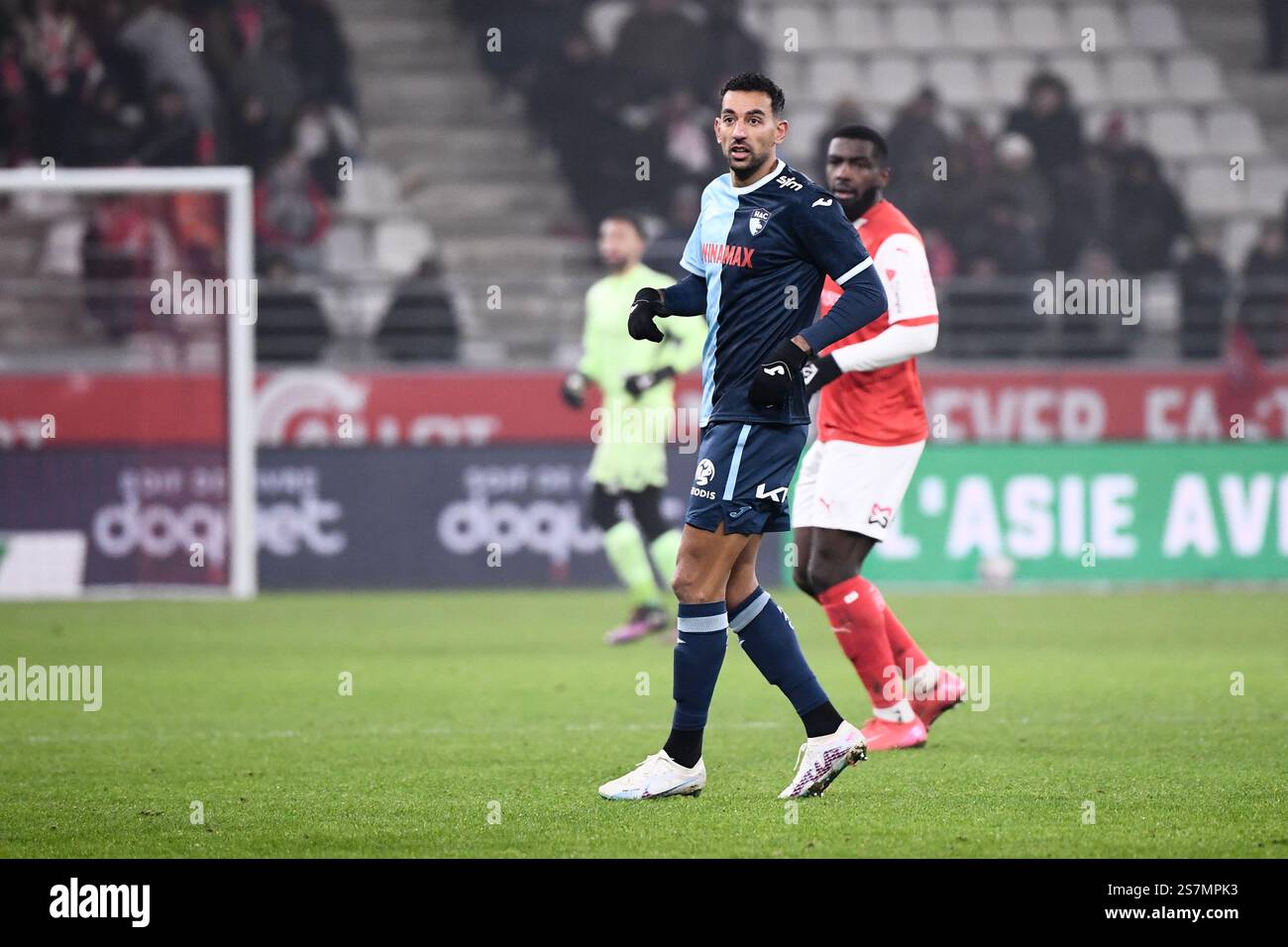 99 Ahmed HASSAN MAHGOUB (hac) during the Ligue 1 MCDonald's match between Reims and Le Havre at ...