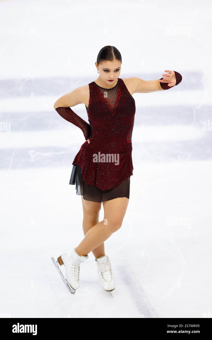 Turin, Italy. 17th Jan, 2025. Sofia Samodelkina (KAZ) Figure Skating : Women's Short Program ...