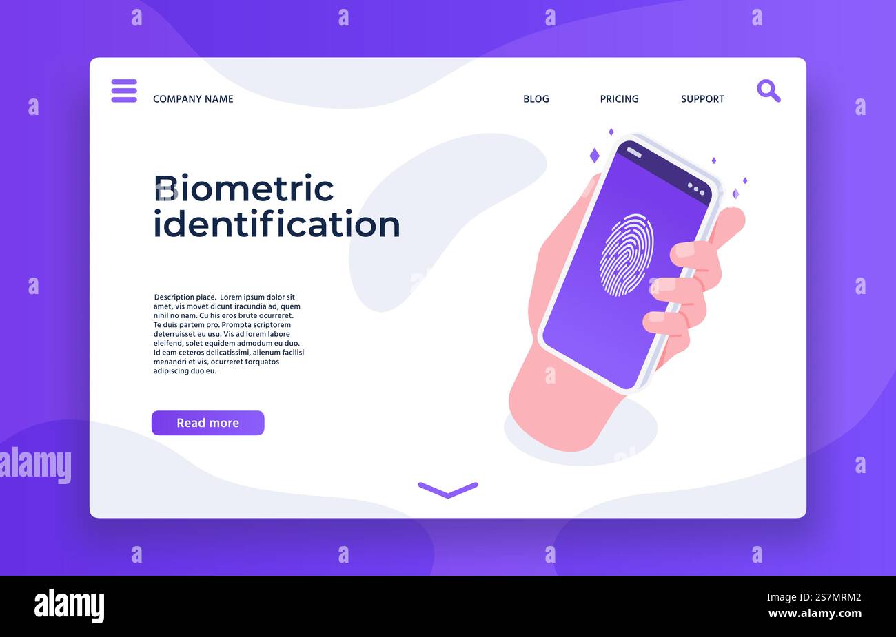 Biometric identification fingerprint, security sensor biometric, scan ...