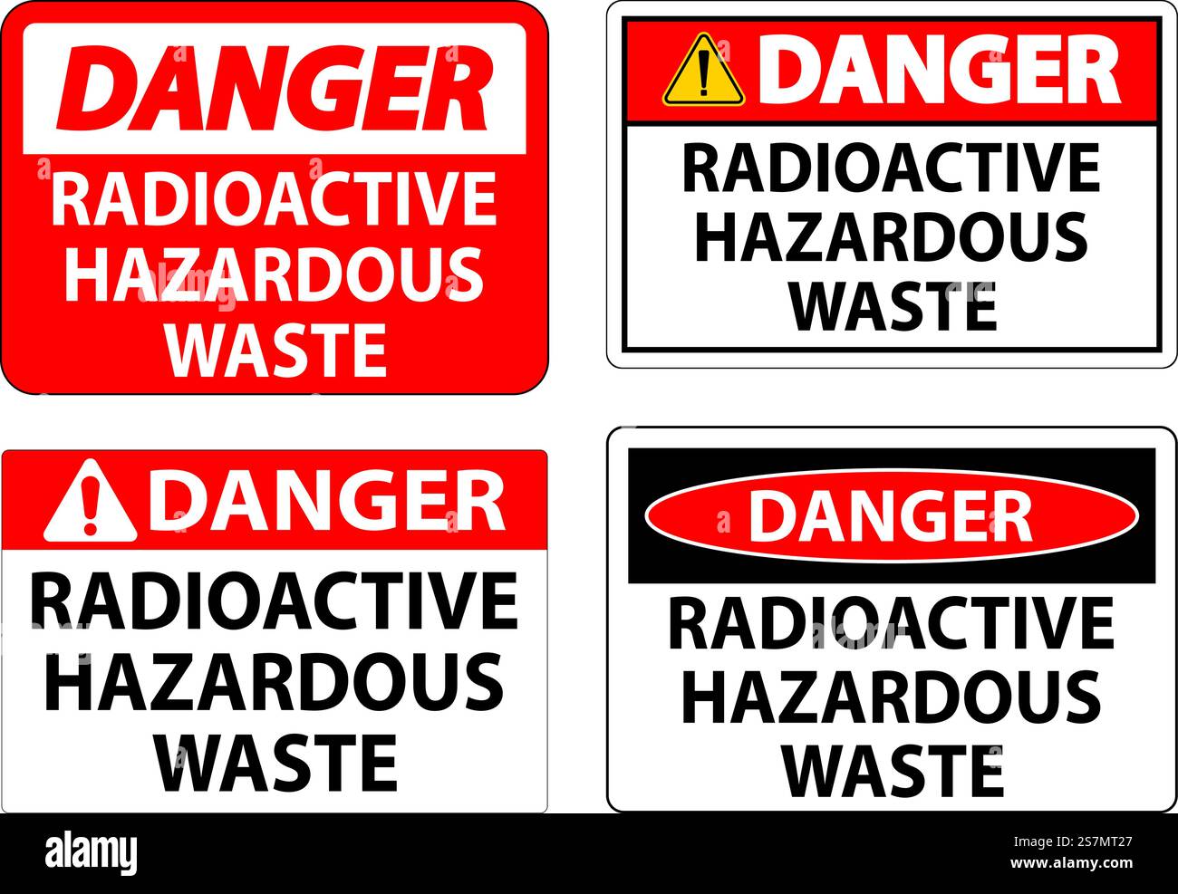 Danger Sign Radioactive Hazardous Waste Stock Vector Image & Art - Alamy