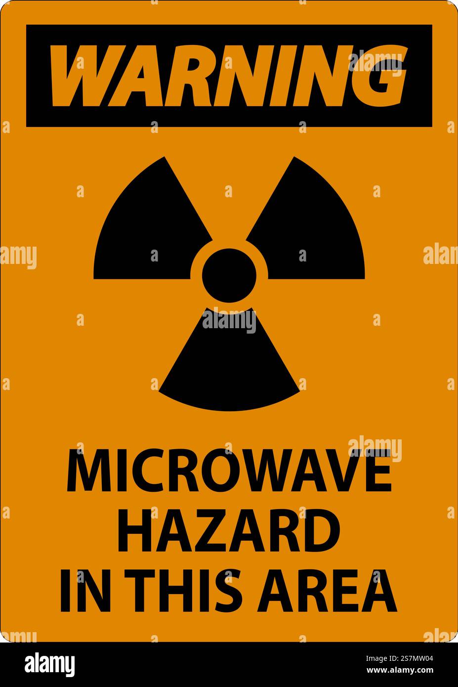 Warning Sign Microwave Hazard Area Stock Vector Image & Art - Alamy