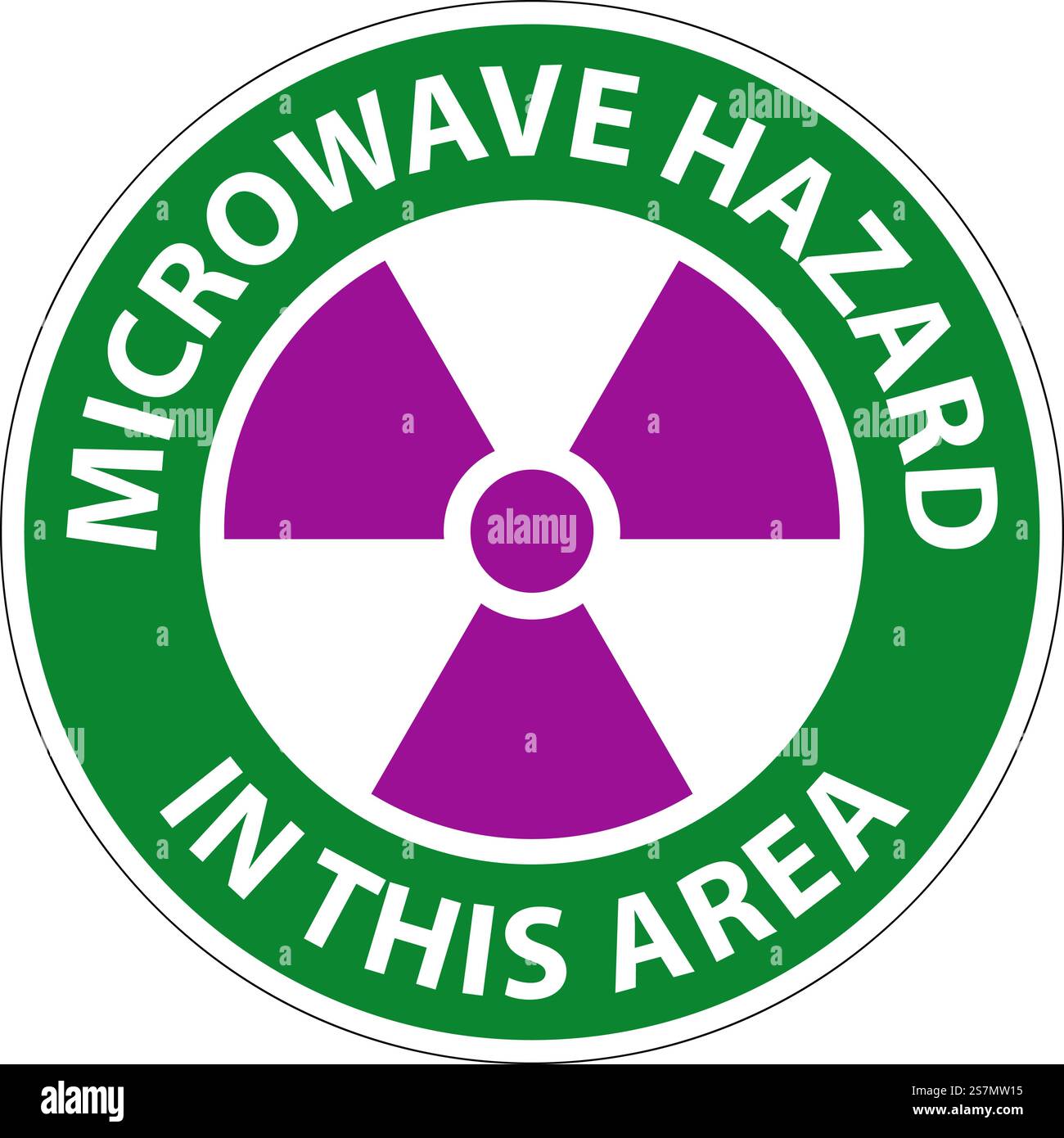 Safety First Sign Microwave Hazard Area Stock Vector Image & Art - Alamy