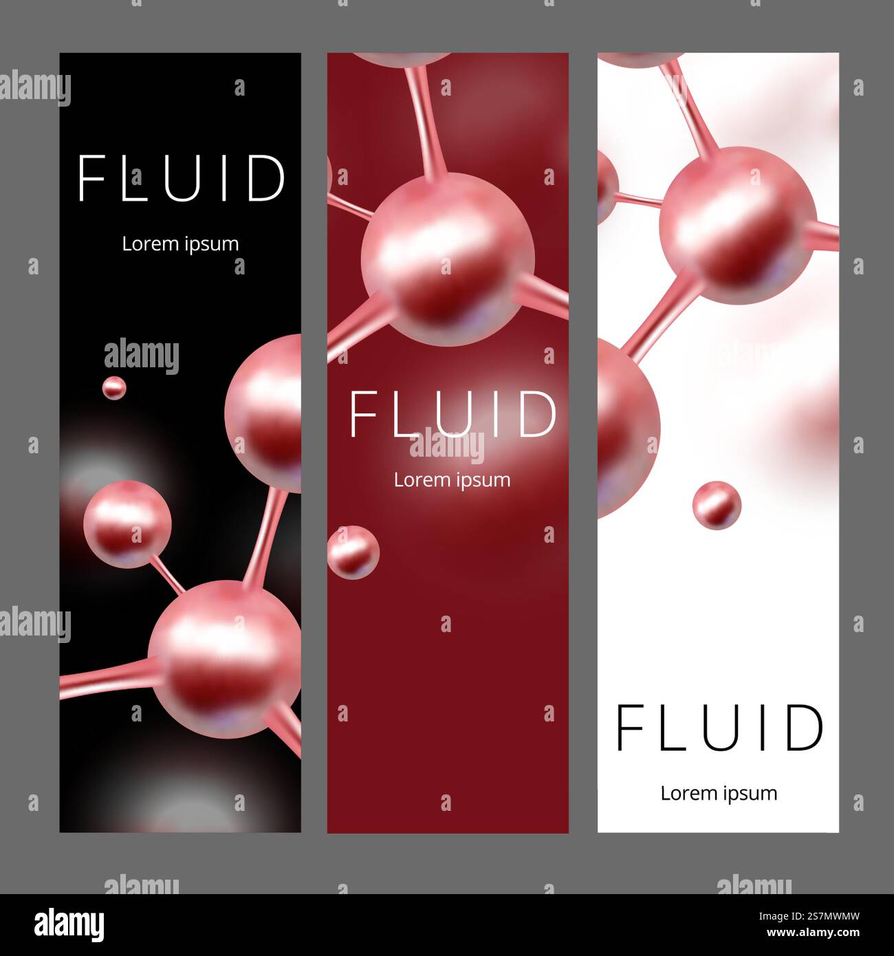 Molecular abstract web banners. Atoms. Medical background for banner or ...