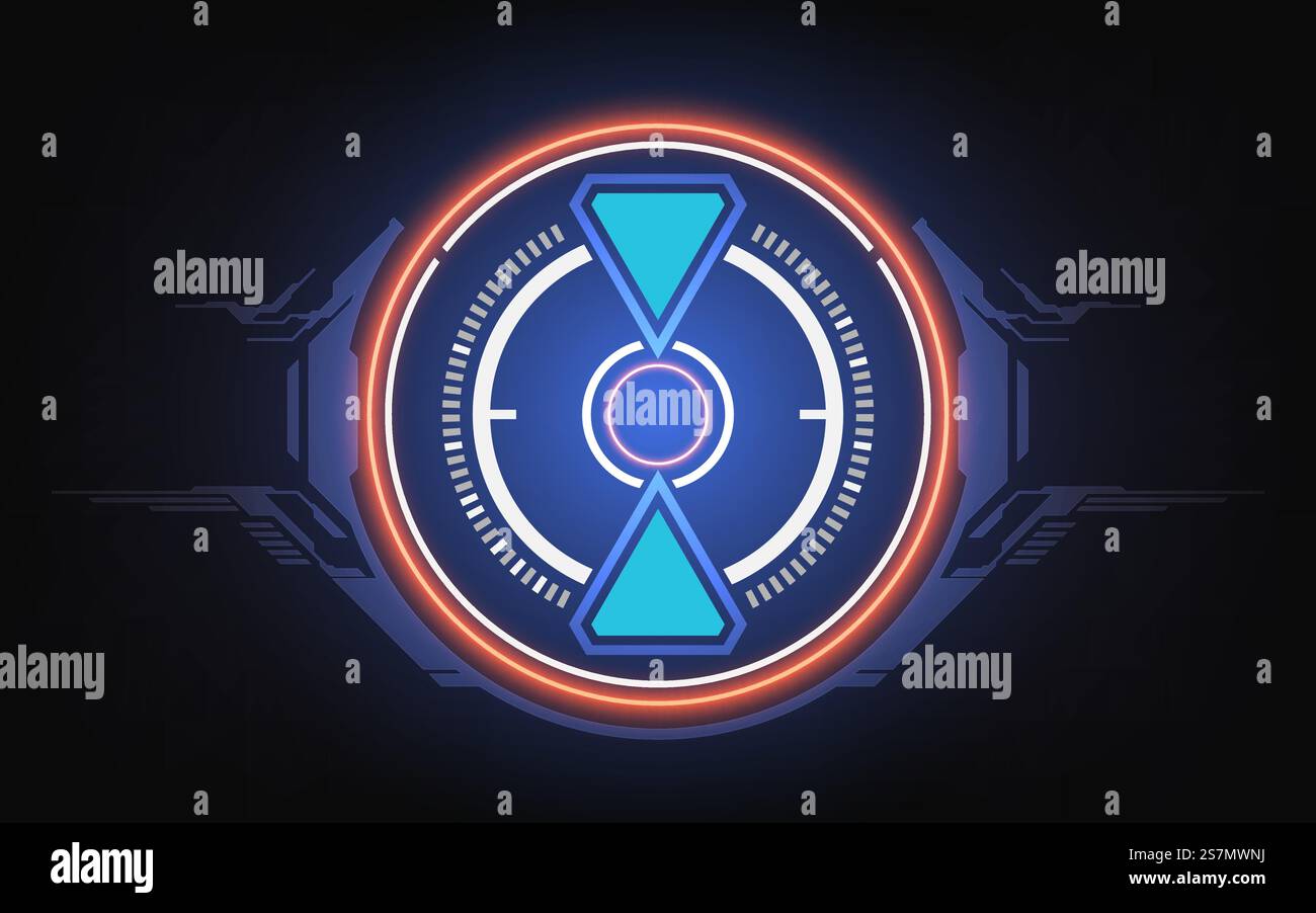 HUD Futuristic Interface Screen Design Element. UI Technology Virtual ...