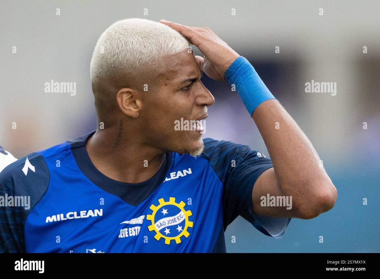 Sao Jose Dos Campos, Brazil. 19th Jan, 2025. Rodrigo Varanda, a player ...