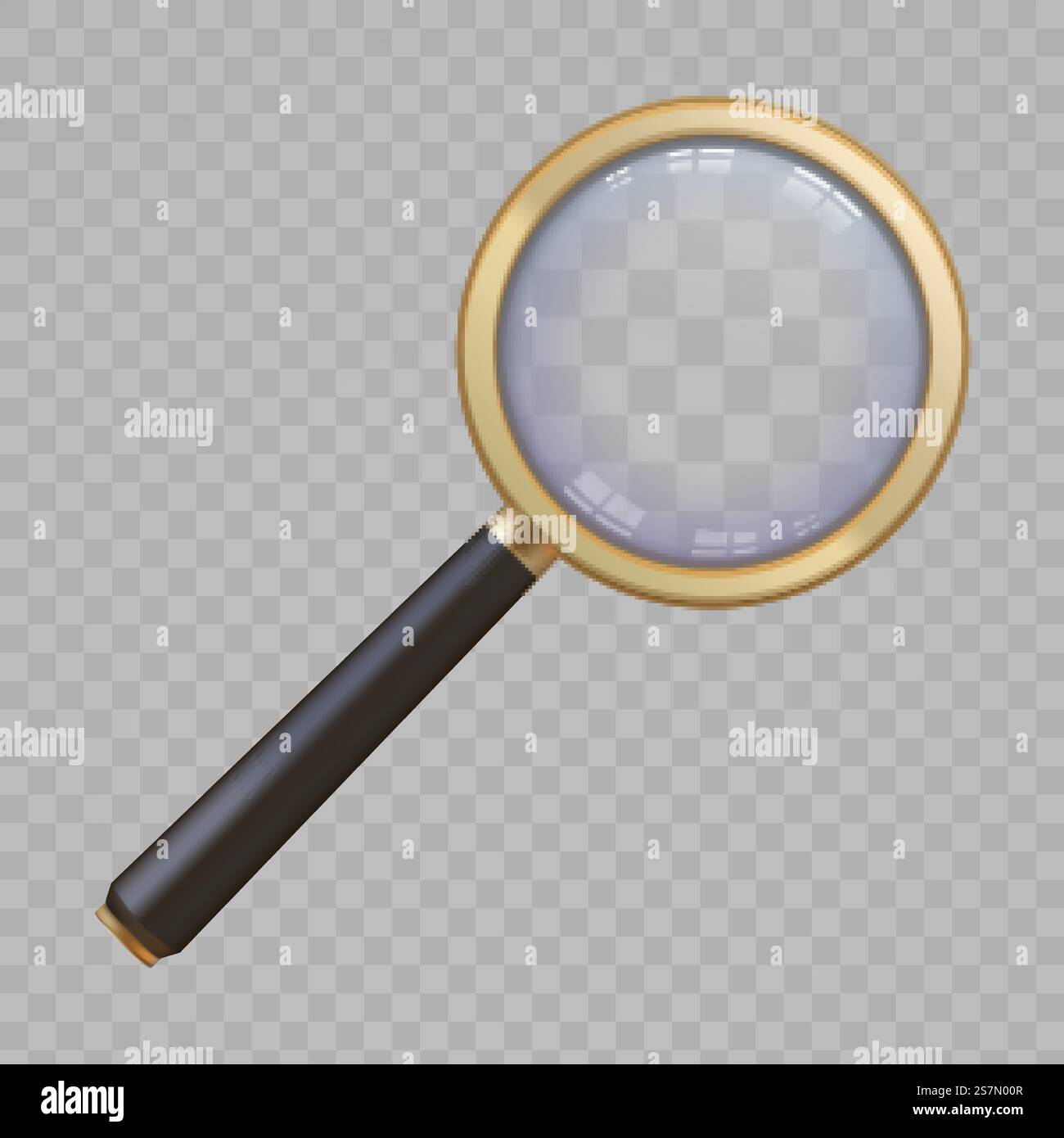 Magnifying glass exploring details Stock Vector Images - Alamy