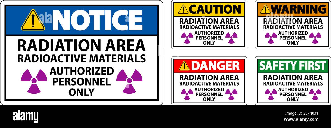 Radiation Warning Sign Caution Radiation Area - Radioactive Materials ...