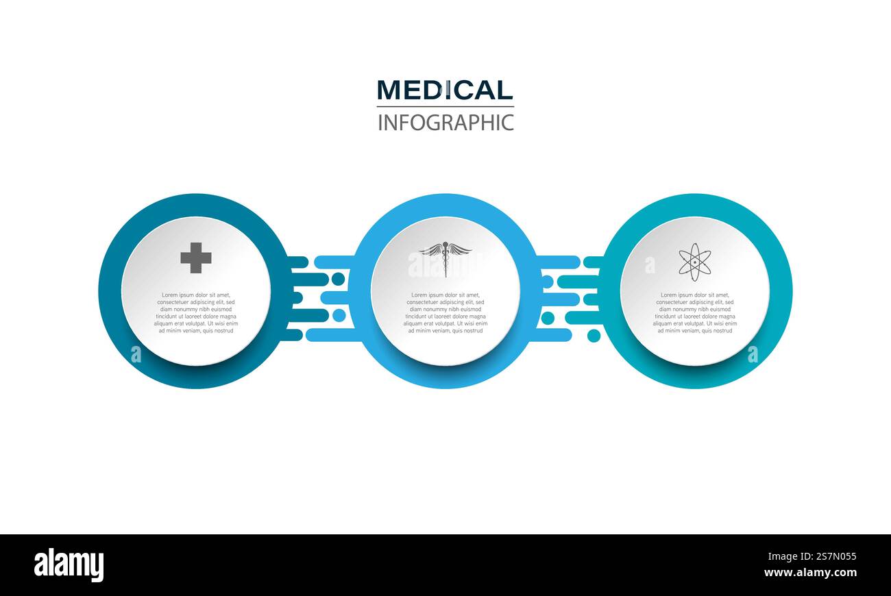 Medical information display Process chart Abstract element of the ...