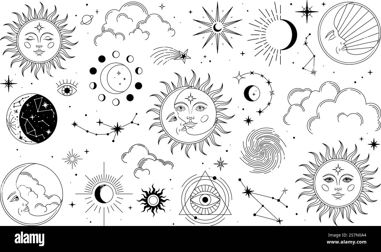 Esoteric symbols Black and White Stock Photos & Images - Alamy