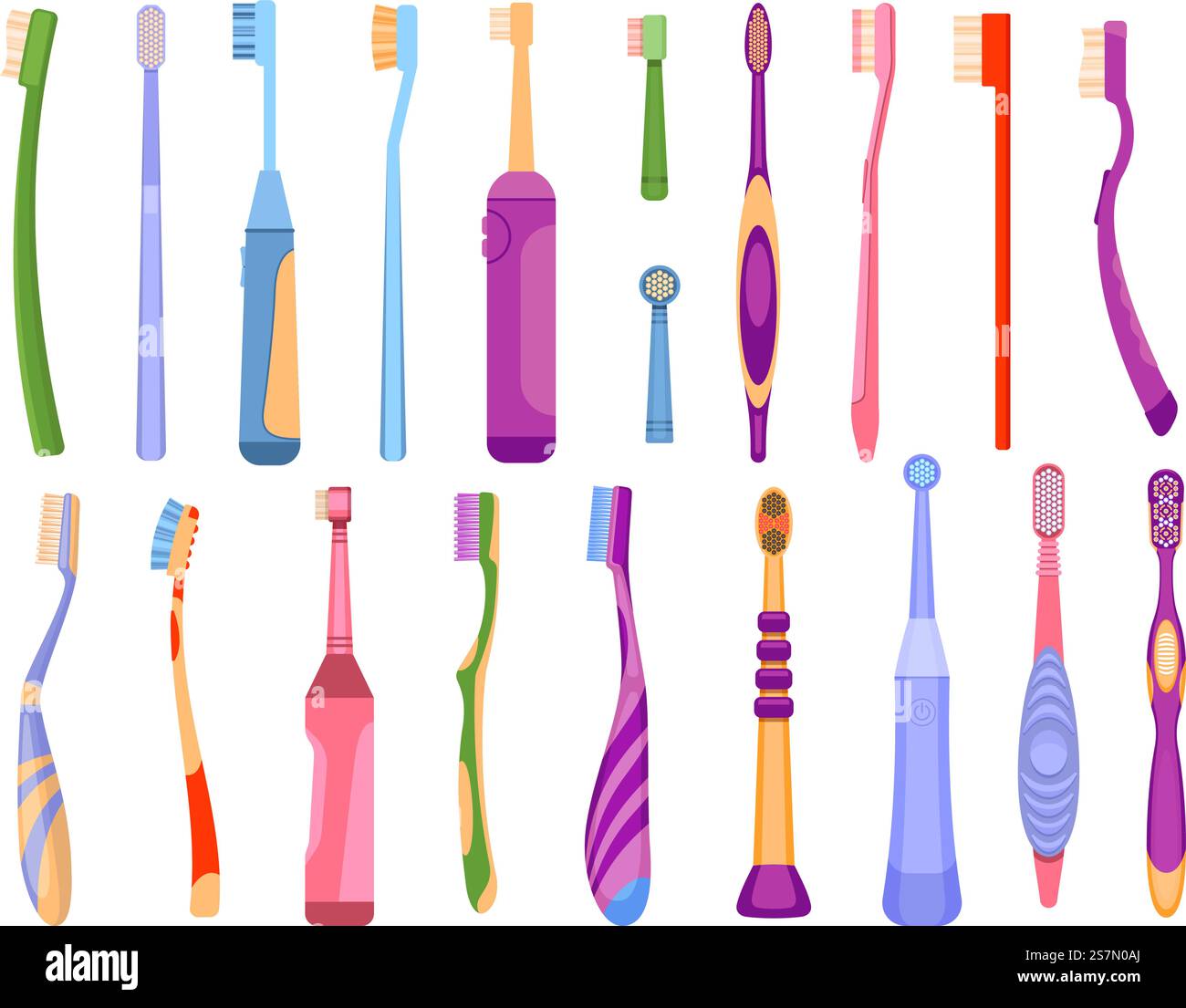 Manual toothbrushes Stock Vector Images - Alamy