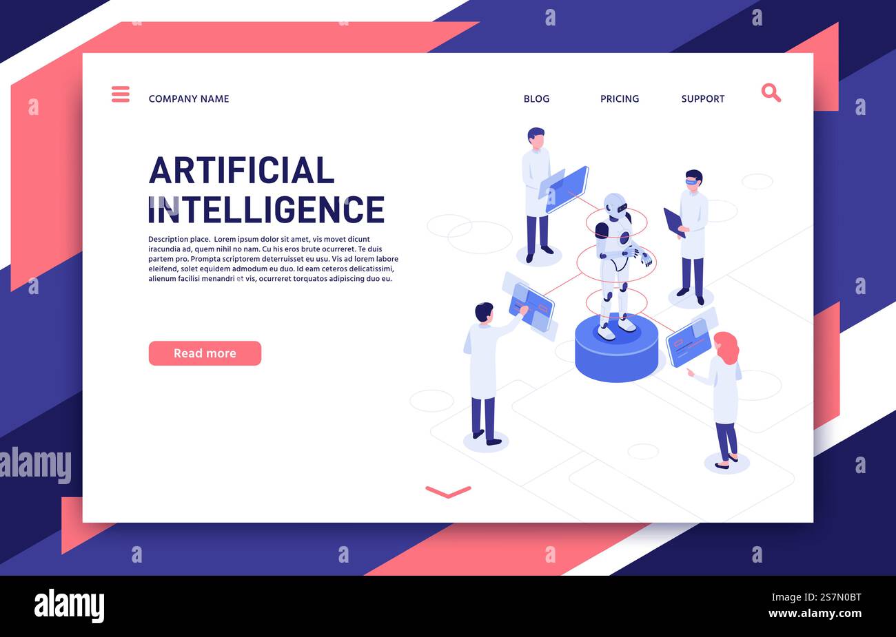 Artificial intelligence development. Cyborg manufacturing, robotics future and bionic robot ...