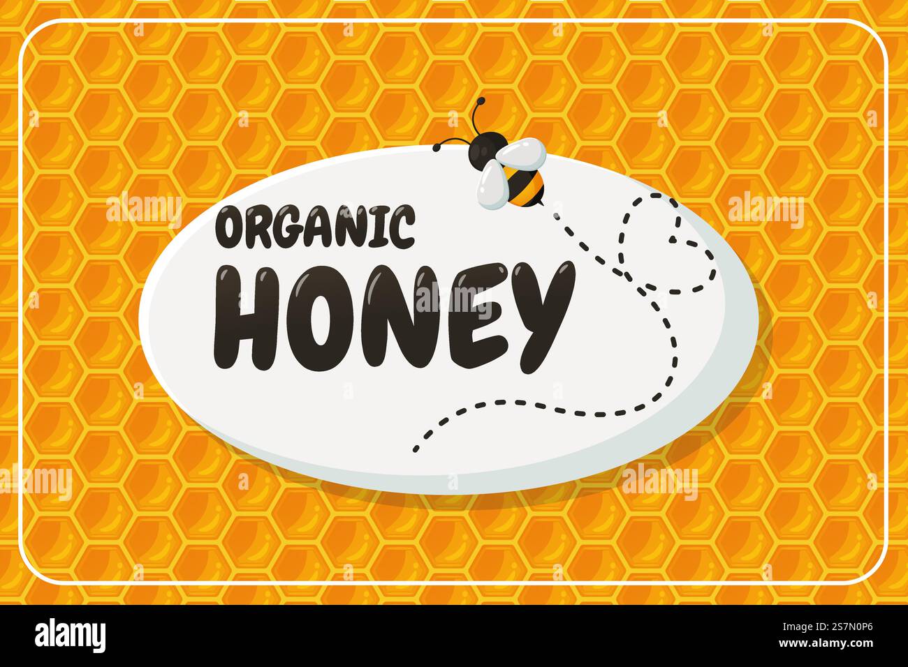 The geometric honeycomb background has a sweet yellow honey color to ...