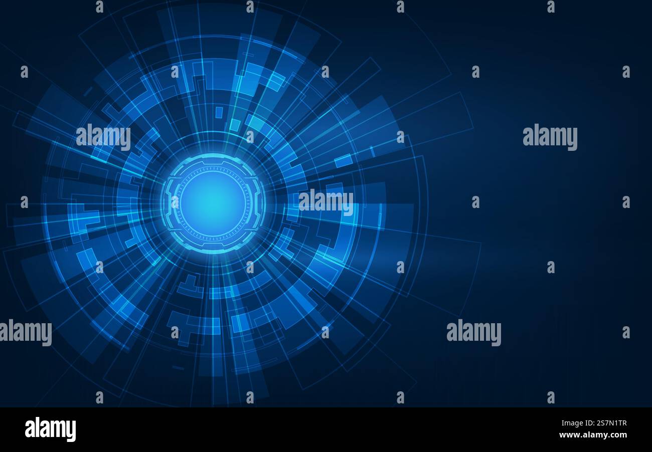 Abstract futuristic circuit board, Illustration high computer digital technology concept, Vector ...