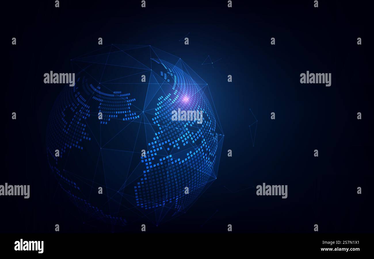 Global network connection. World map point and line composition concept of global business Stock ...