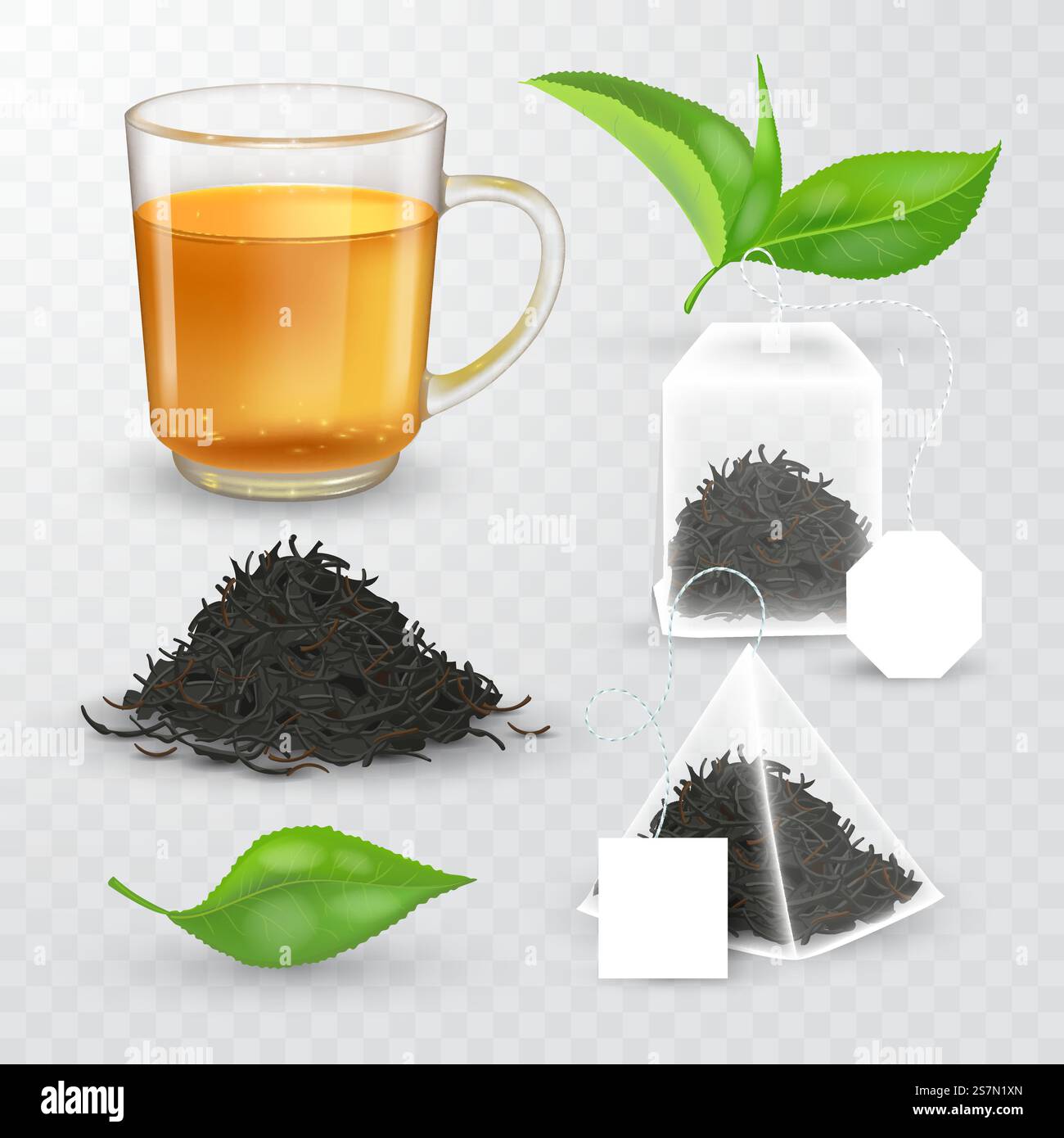 High detailed vector illustration of tea design elements collection ...