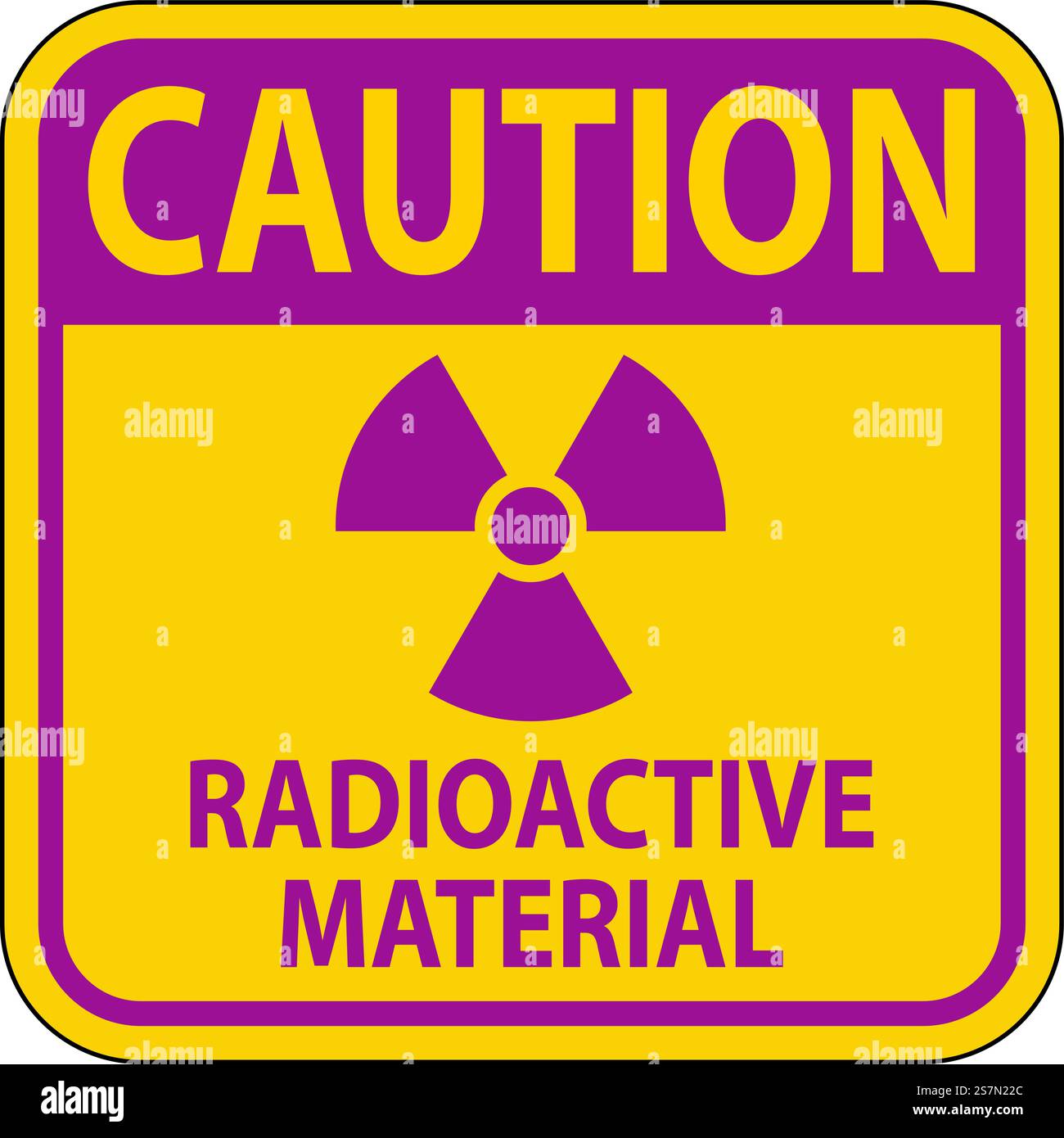 Caution Sign Radioactive Materials Stock Vector Image & Art - Alamy