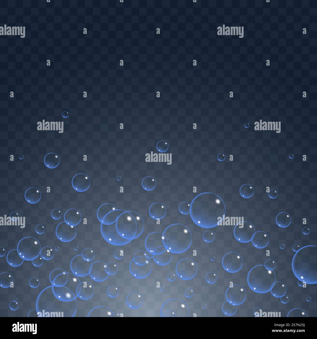 Soap bubbles background. Set of clean water, soap, gas or air bubbles ...
