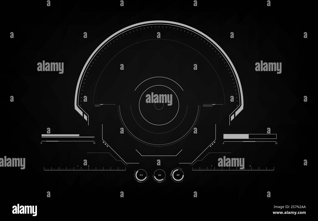 HUD Futuristic Interface Screen Design Element. UI Technology Virtual ...