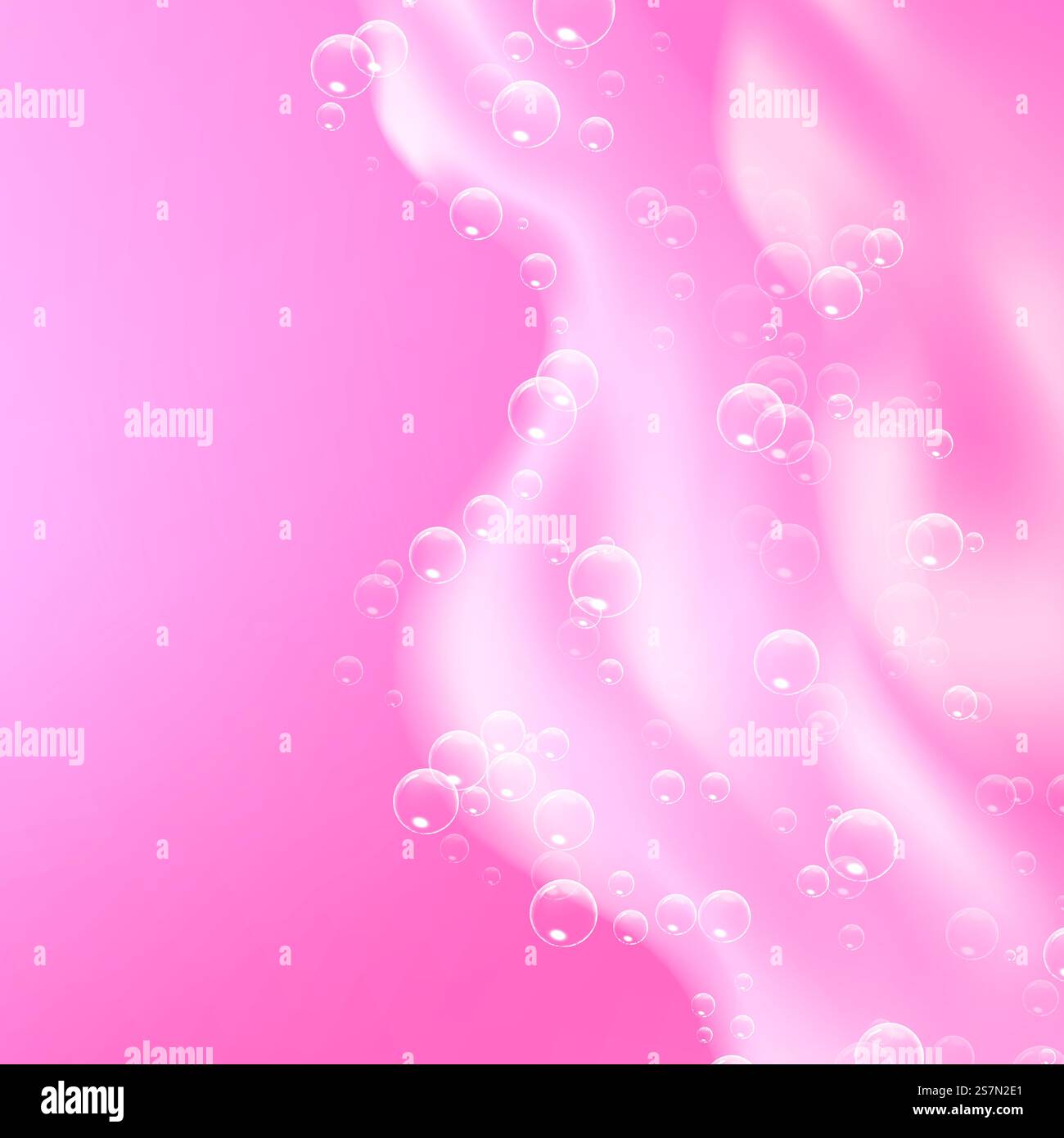 Beautiful light background with Bath pink foam and empty place for your ...