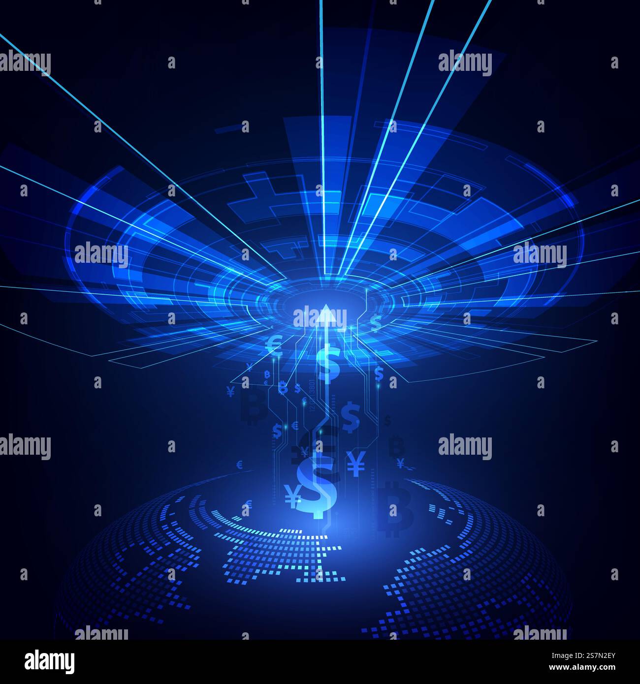 Money transfer. Global Currency. Stock Exchange Stock Vector Image ...