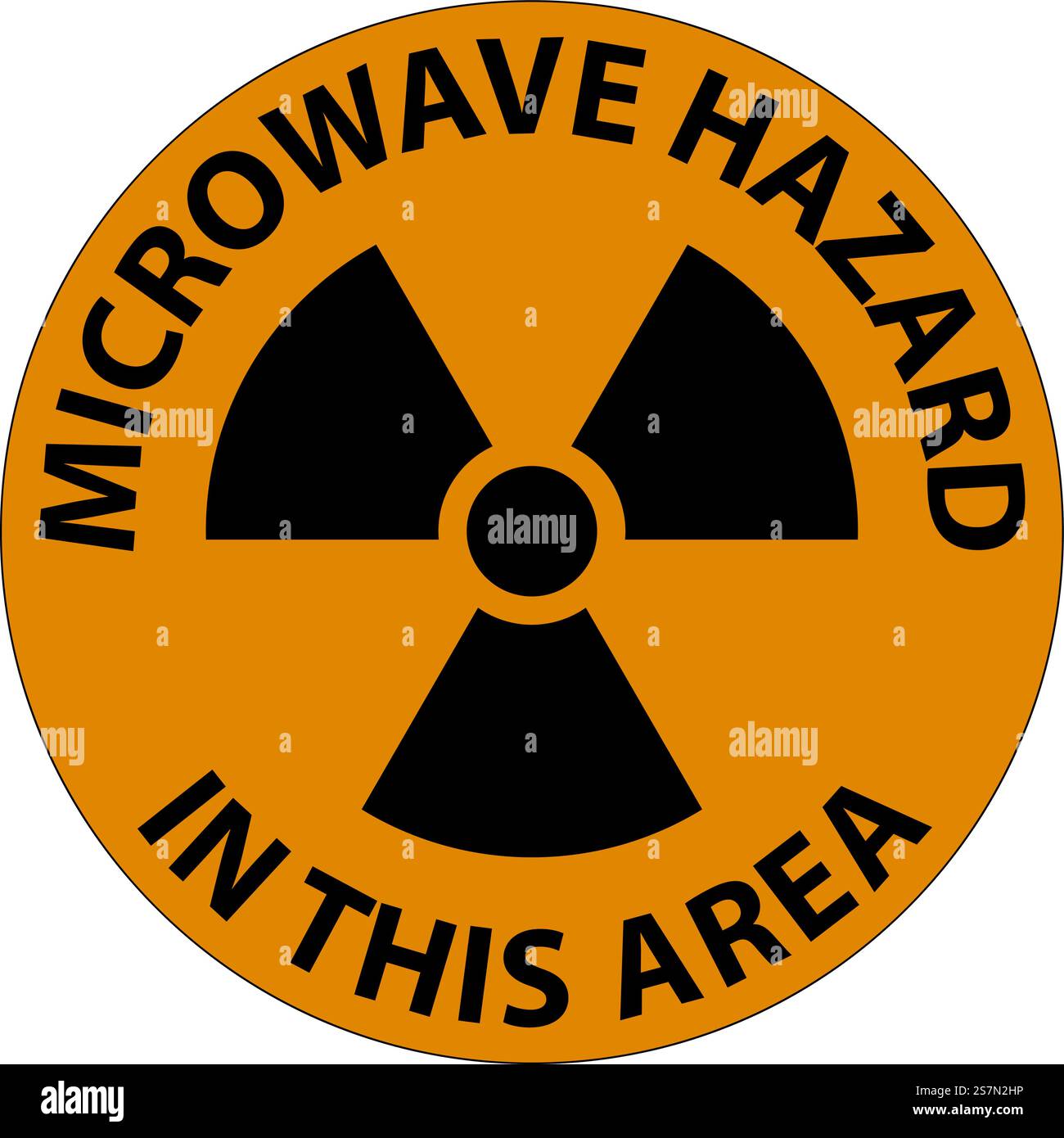 Warning Sign Microwave Hazard Area Stock Vector Image & Art - Alamy