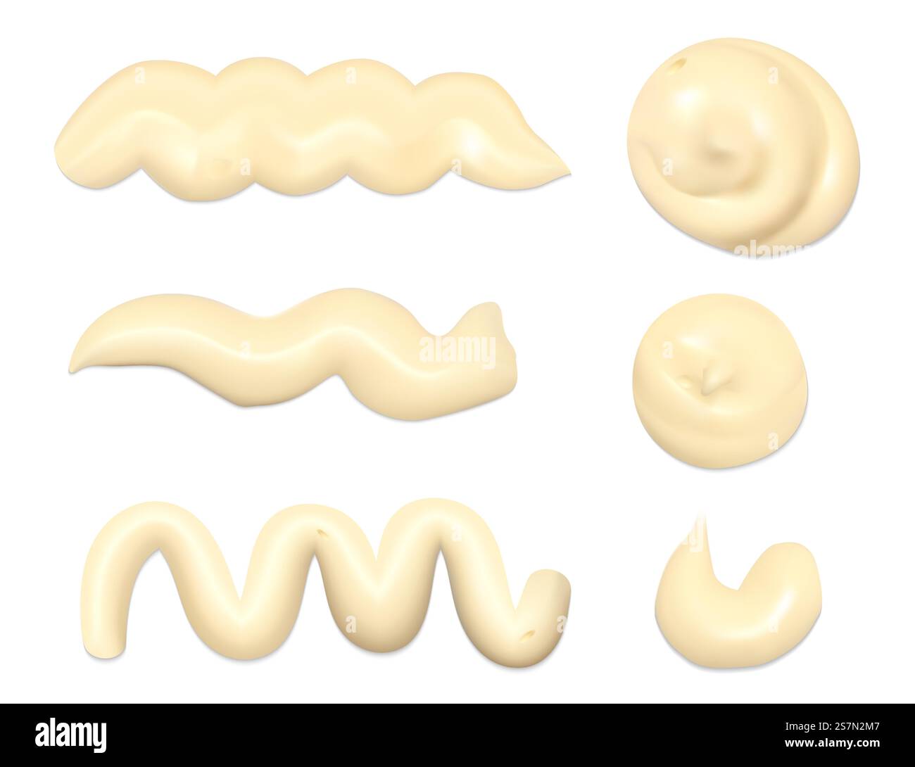 Cream blobs smears Stock Vector Images - Alamy