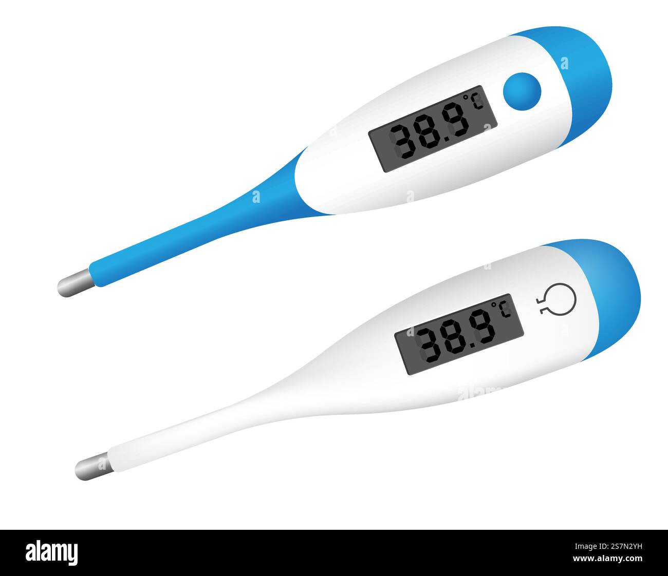 Digital thermometer That shows the temperature figures in the body when ...