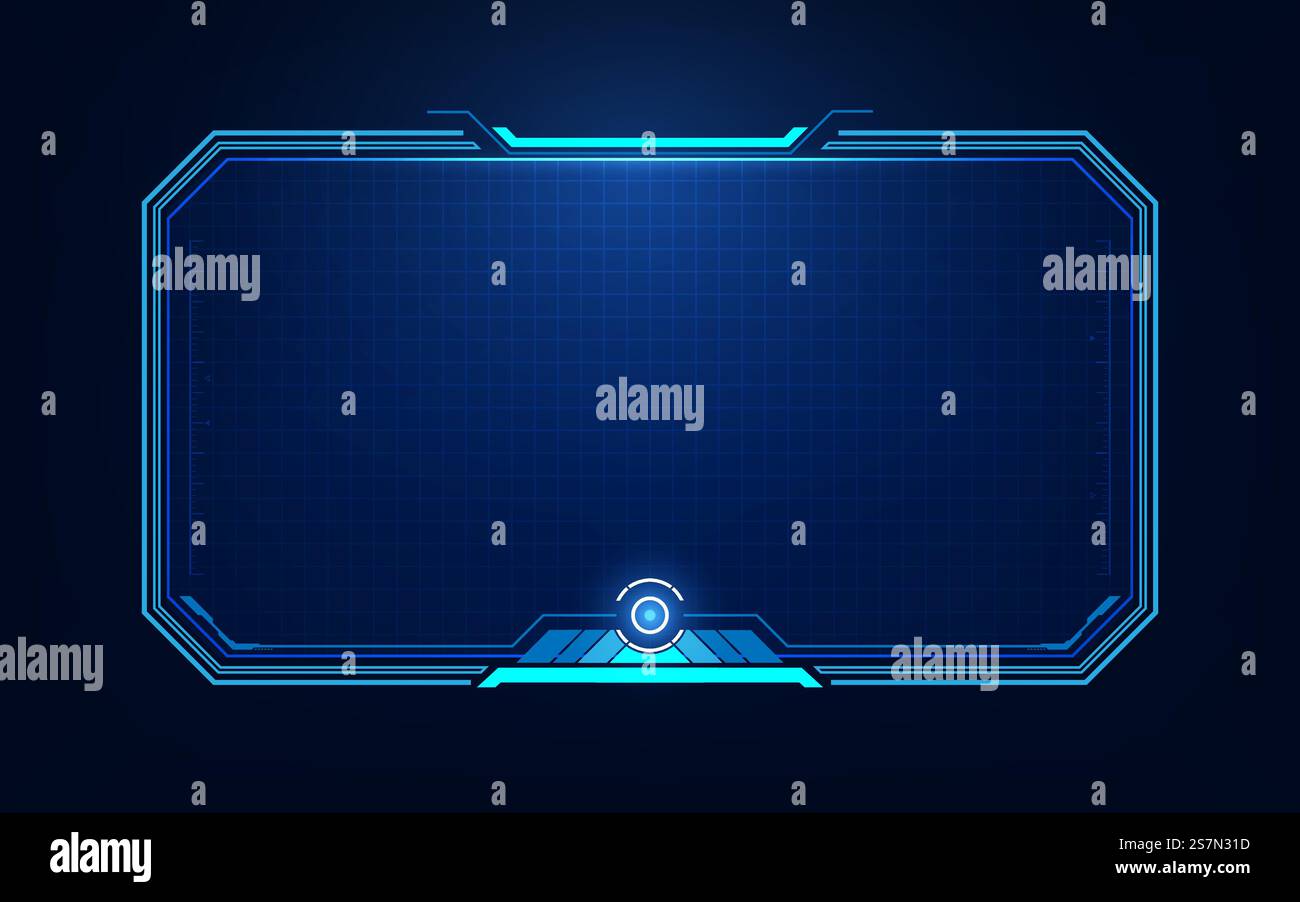 HUD, UI, GUI futuristic user interface screen elements. High tech screen for video game. Sci-fi ...