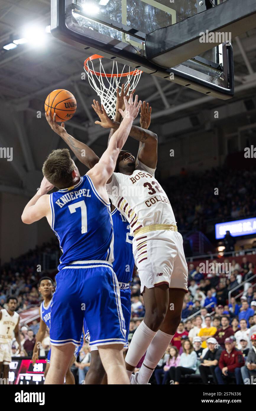 Conte Forum. 18th Jan, 2025. Massachusetts, USA; Boston College center ...
